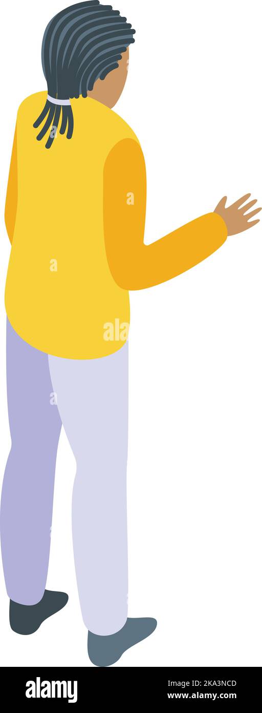 Long dreadlocks icon isometric vector. African hair. Curly man Stock ...