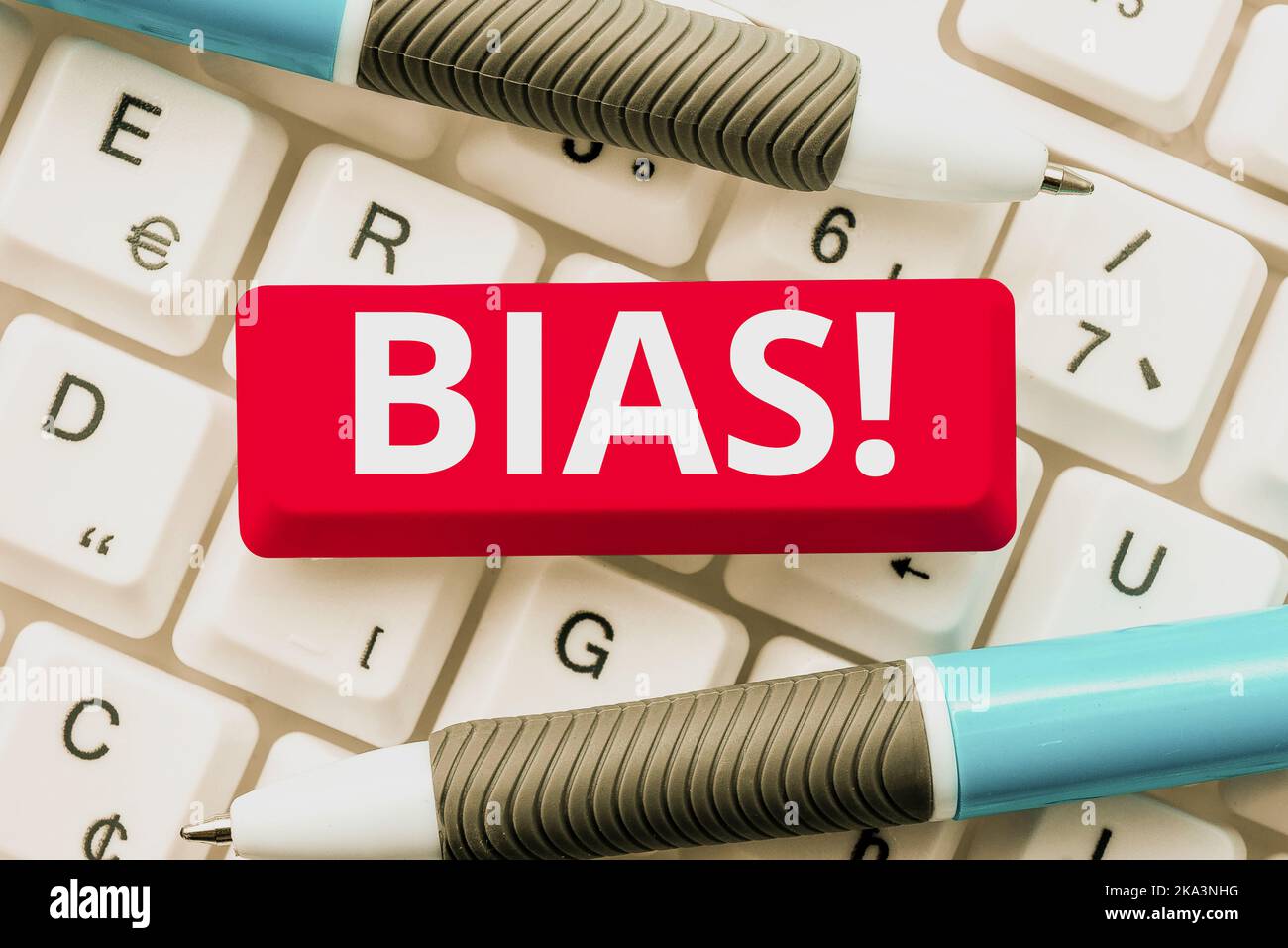 Writing displaying text Bias, Conceptual photo a flat surface on which ...