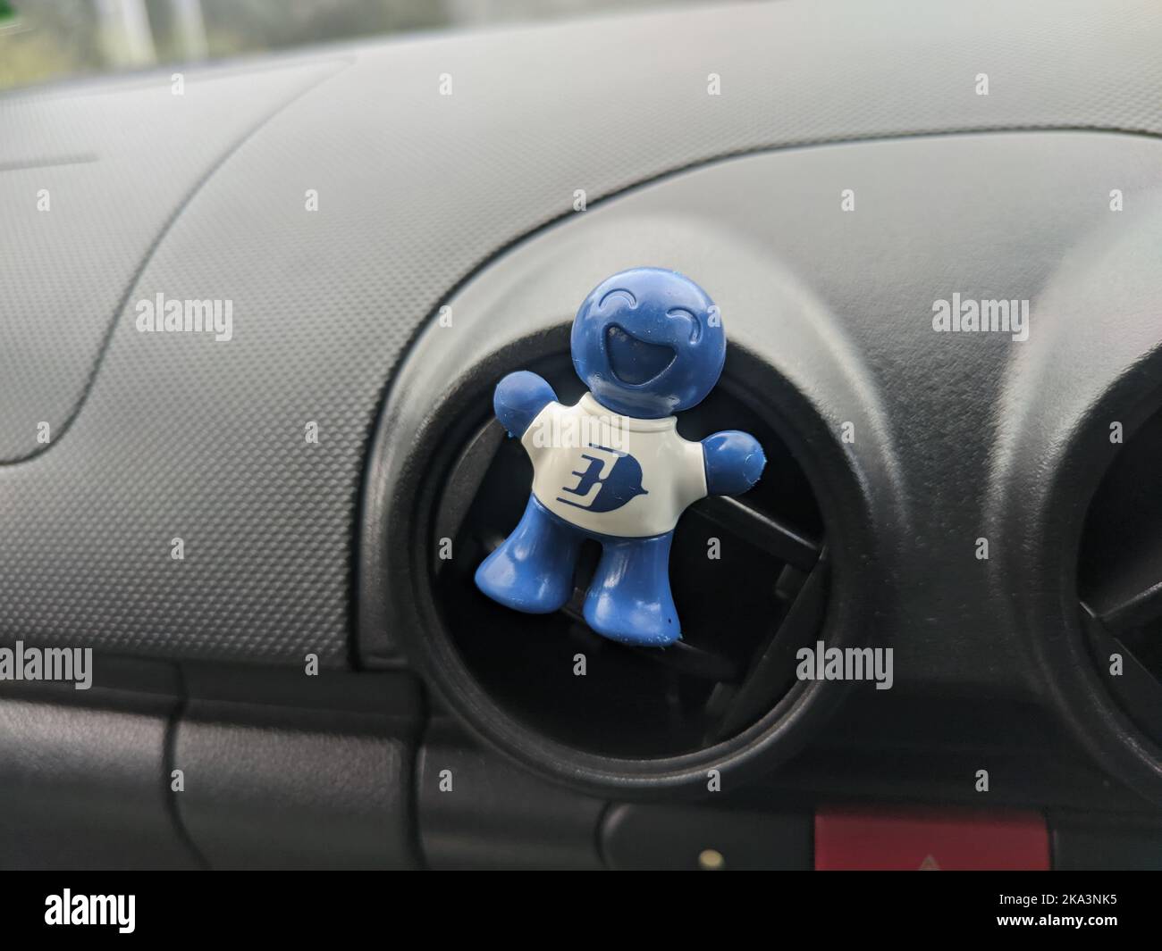A car deodorant affixed to the car air conditioner Stock Photo - Alamy