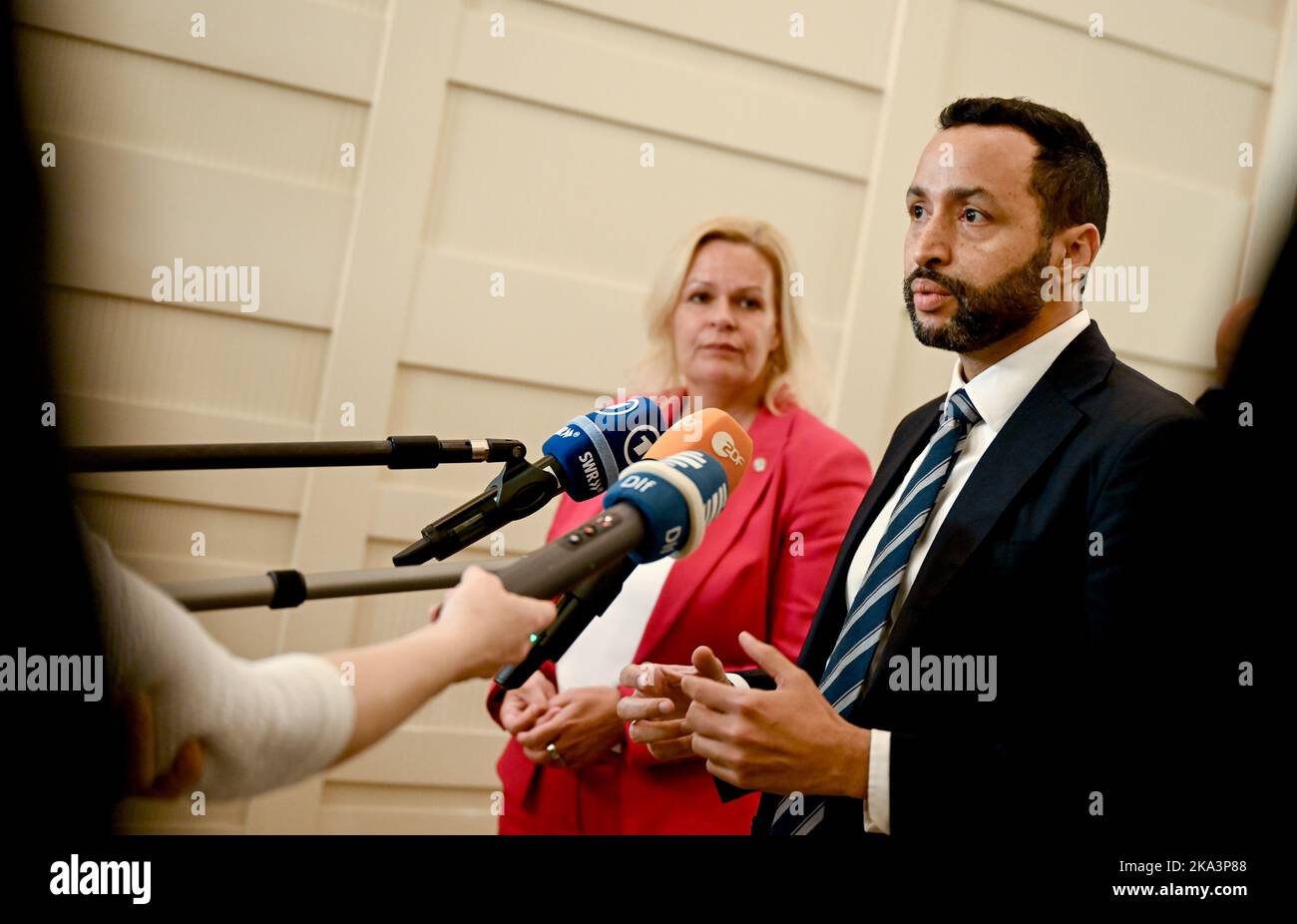 31 October 2022, Qatar, Doha: Nancy Faeser (SPD), Federal Minister of ...