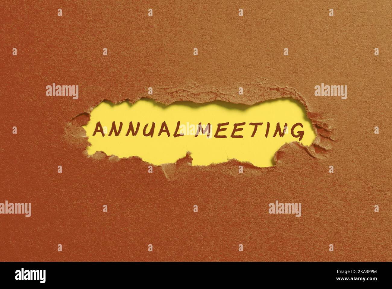Text sign showing Annual Meeting, Business concept Graphic artist ...