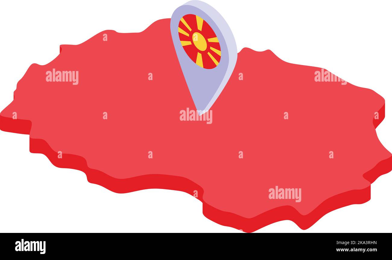 Macedonia landmark icon isometric vector. Travel culture. Country map ...