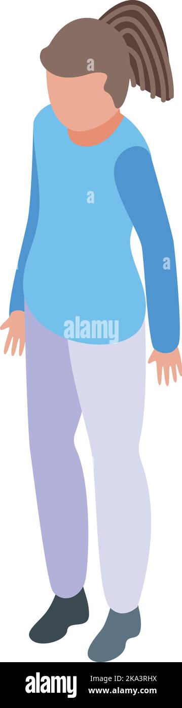 Girl dreadlocks icon isometric vector. African hair. Woman avatar Stock ...