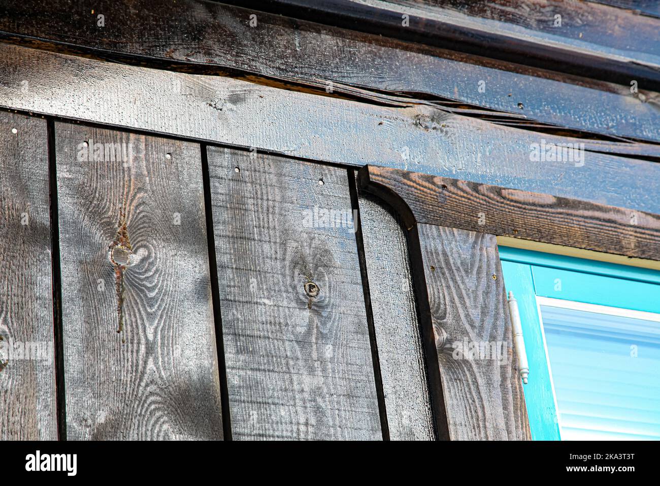The surface of a house made with wooden planks Stock Photo - Alamy
