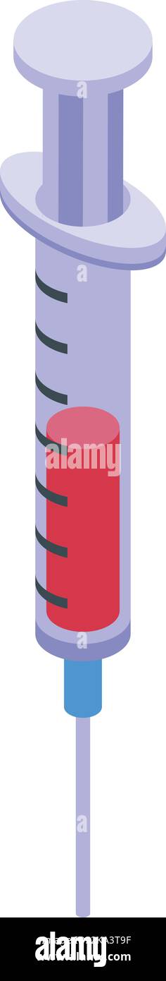 Doping syringe icon isometric vector. Sport steroid. Medicine drug ...