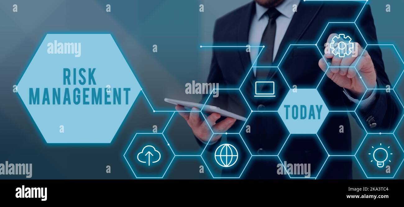 Handwriting text Risk Management, Concept meaning assessing and ...