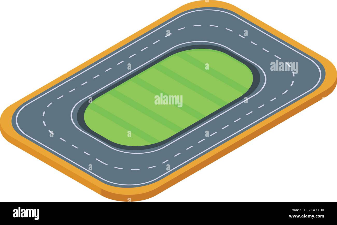Road circuit icon isometric vector. Car racetrack. Race speed Stock ...