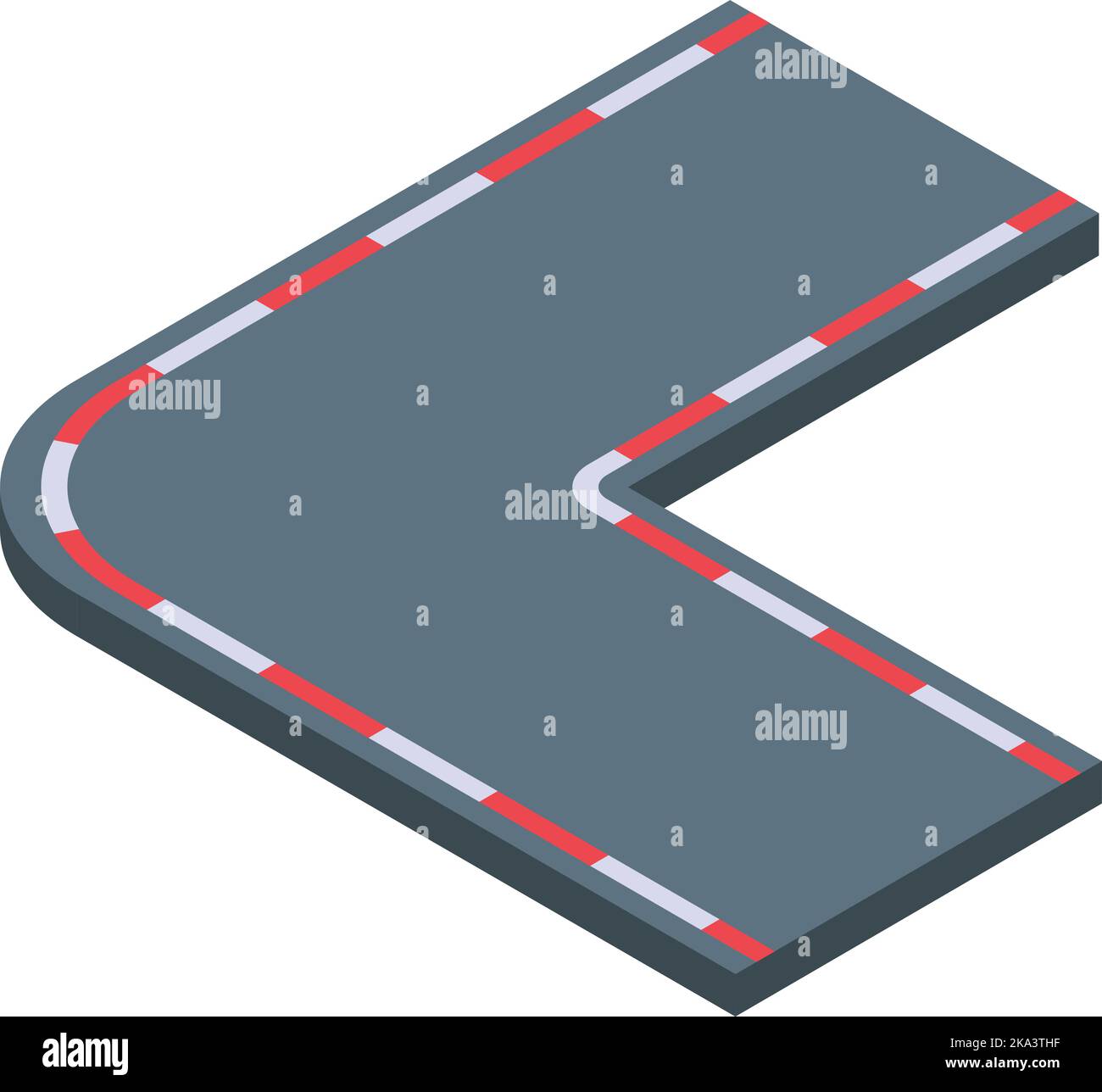 Racetrack corner icon isometric vector. Car race. Speed formula Stock ...