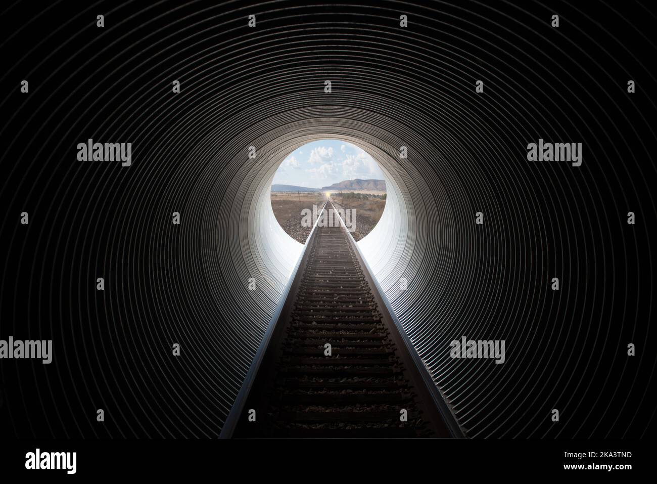 Train approaching end of tunnel hi-res stock photography and images - Alamy