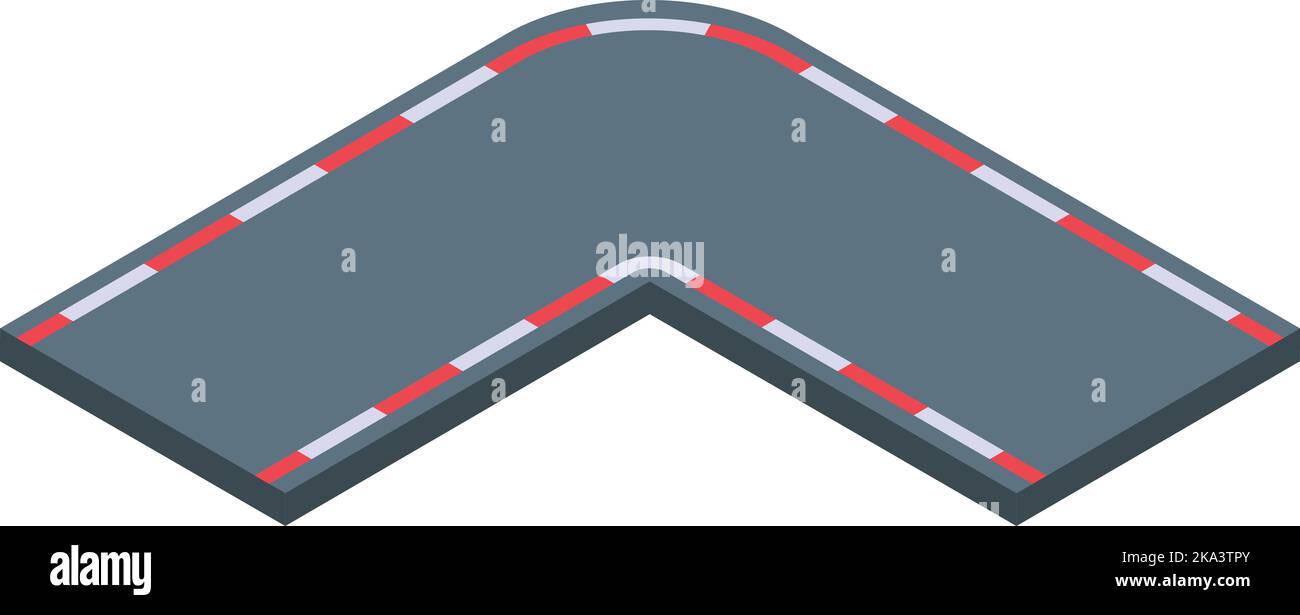 Car racetrack icon isometric vector. Race road. Formula auto Stock ...