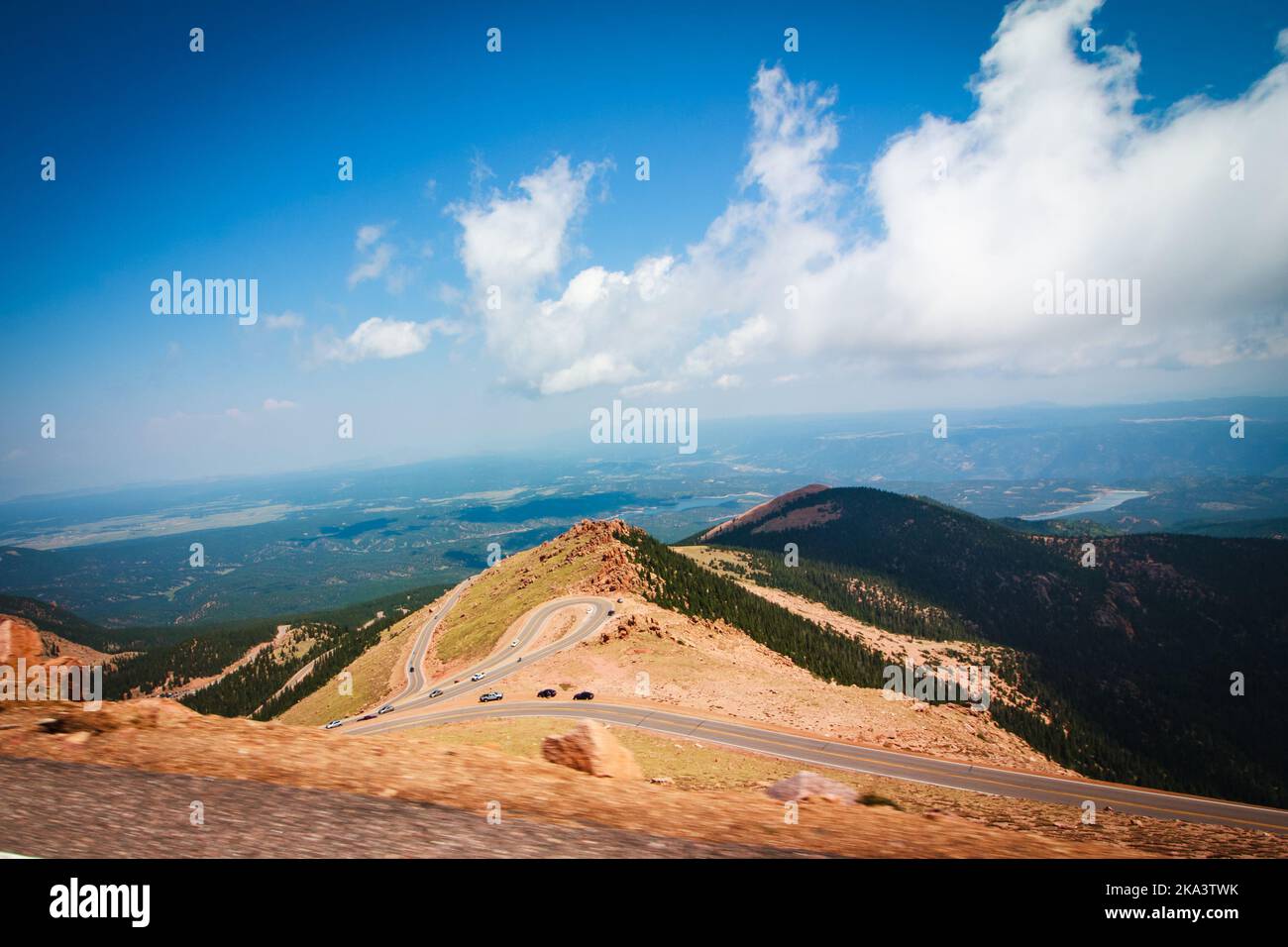 The view of Pikes Peak, America's Mountain. Tourist attraction in ...