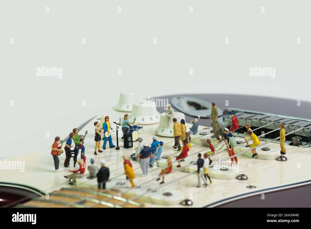 concert of a musical group in front of an audience on an electric ...