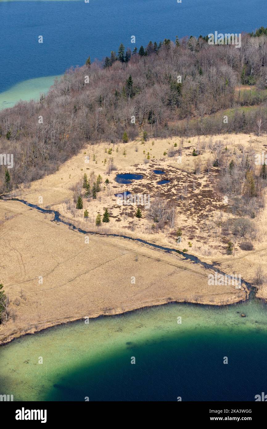 An aerial view of the lagoon and coastal ecosystems Stock Photo - Alamy