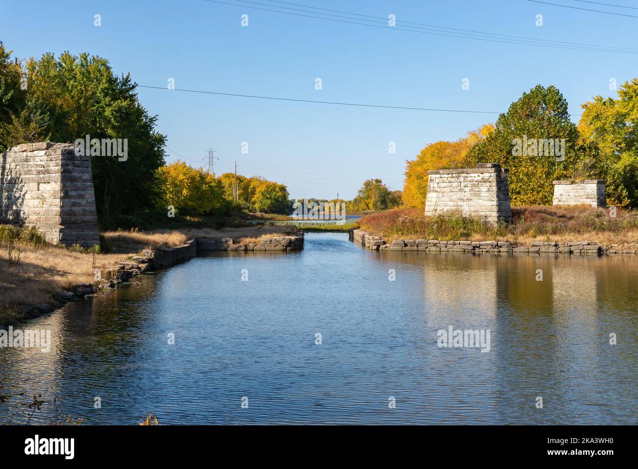 End of the historic I and M Canal in LaSalle, Illinois Stock Photo - Alamy