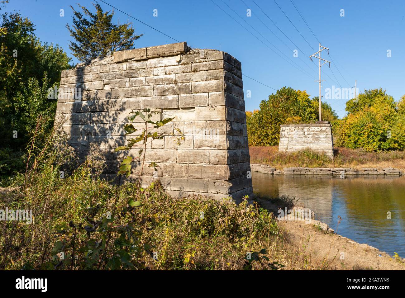 End of the historic I and M Canal in LaSalle, Illinois Stock Photo - Alamy