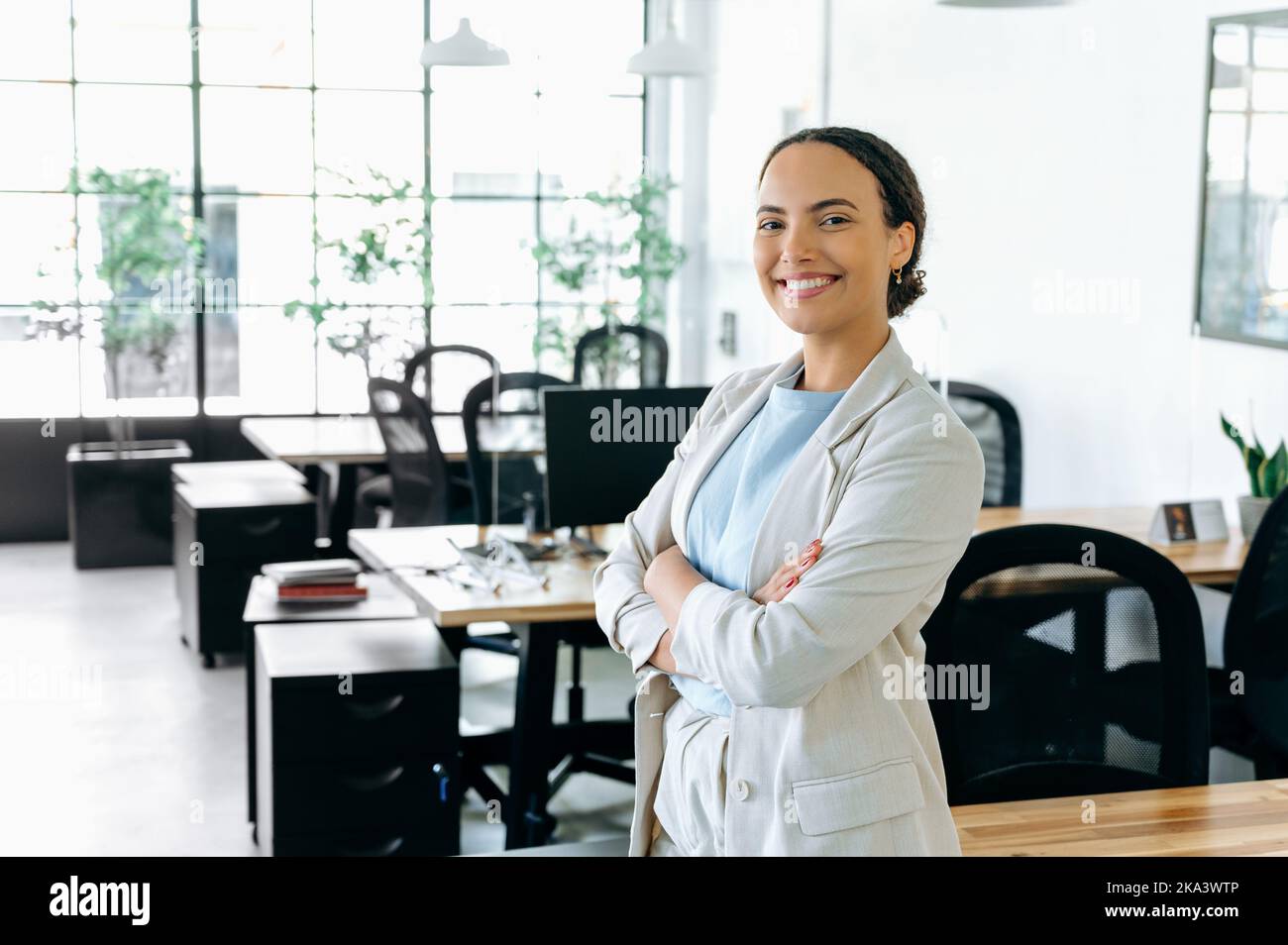 Confident successful brazilian or hispanic business woman, company ...