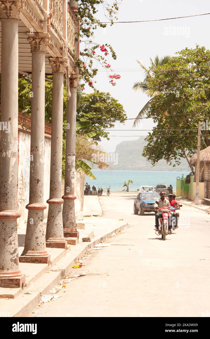 View to Bay of Jacmel, Haiti. Jacmel is a large town on the south coast ...