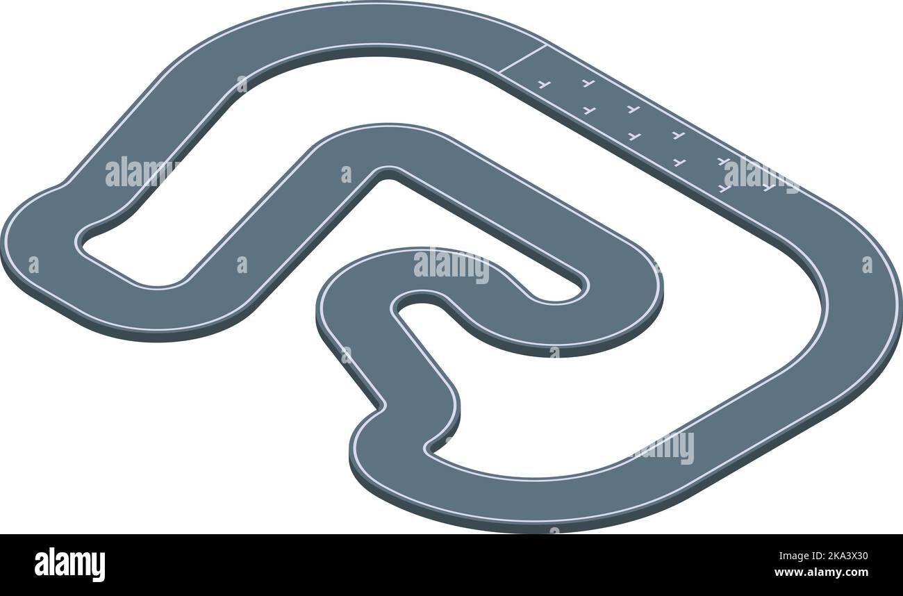 Auto circuit icon isometric vector. Car racetrack. Finish game Stock ...