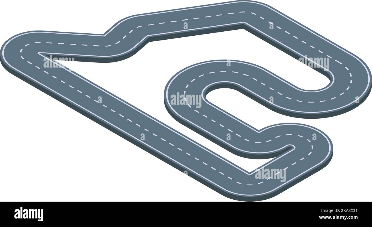 Race track icon isometric vector. Road circuit. Auto formula Stock ...