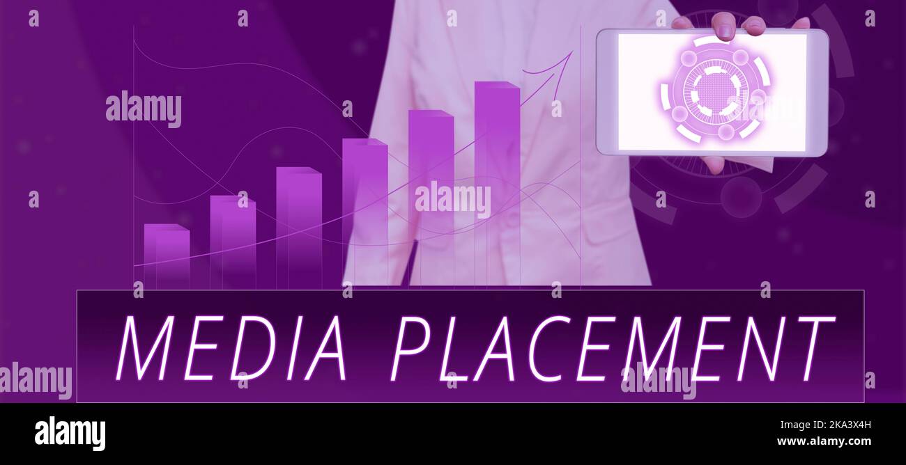 Sign displaying Media Placement, Business idea inserting a digital ad ... Sign displaying Media Placement, Business idea inserting a digital ad ...
