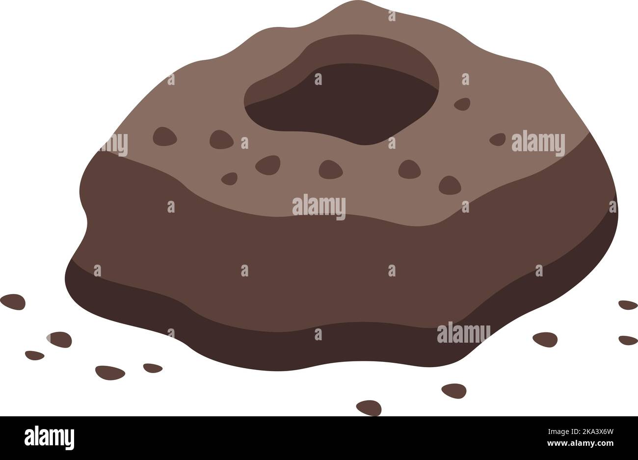 Mole ground hole icon isometric vector. Cute animal. Forest character ...