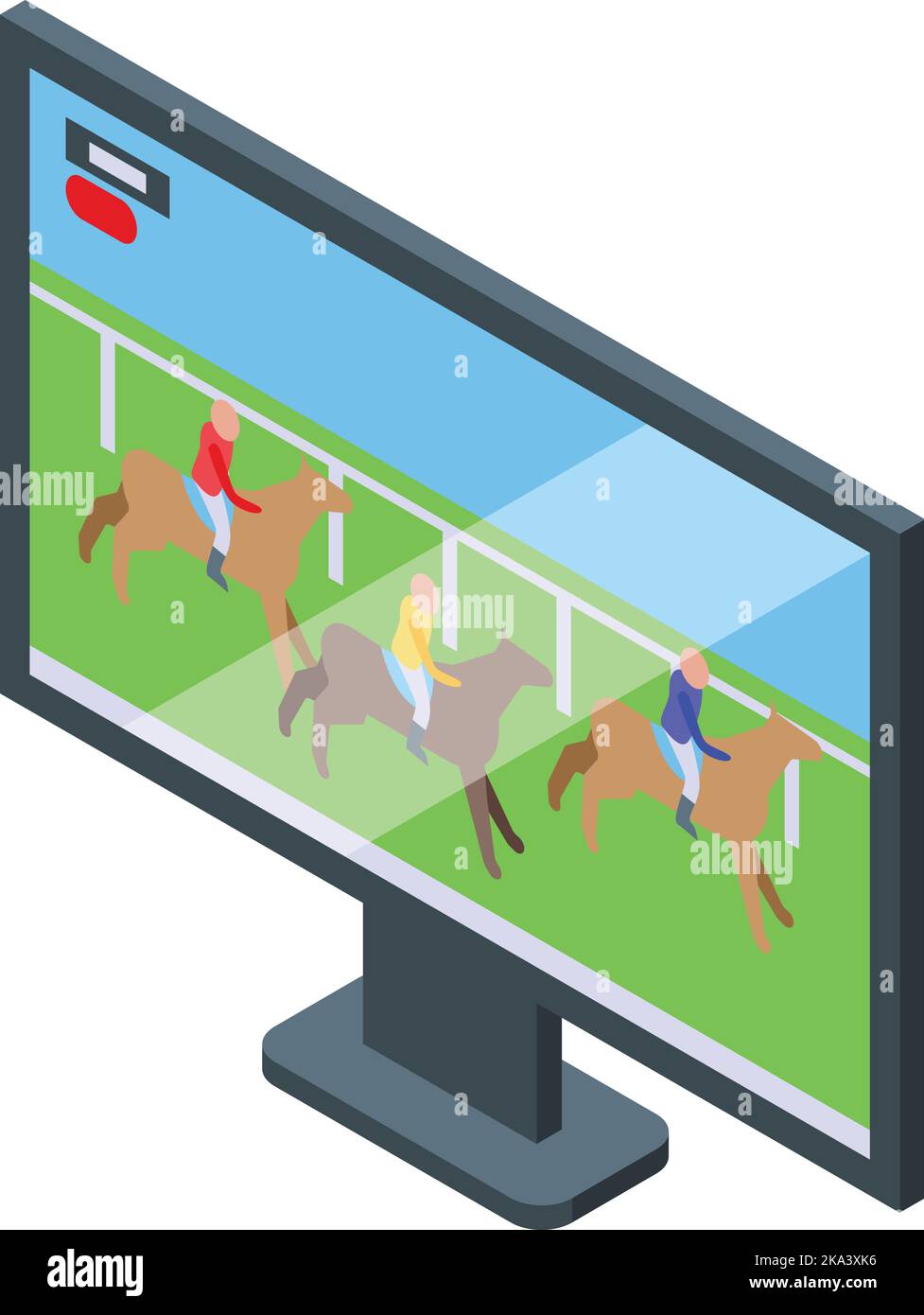 Horse competition icon isometric vector. Hippodrome animal. Racetrack ...