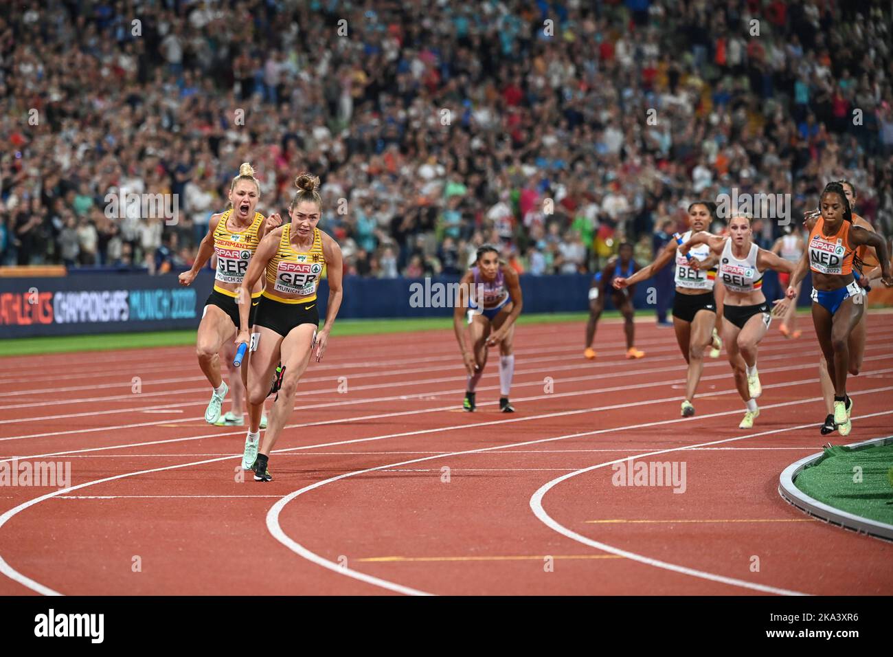 Germany: 4x100 relay race women Gold Medal. Gina Luckenkemper, Lisa ...