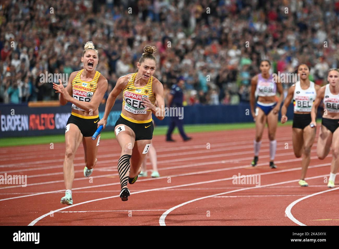 Germany: 4x100 relay race women Gold Medal. Gina Luckenkemper, Lisa ...