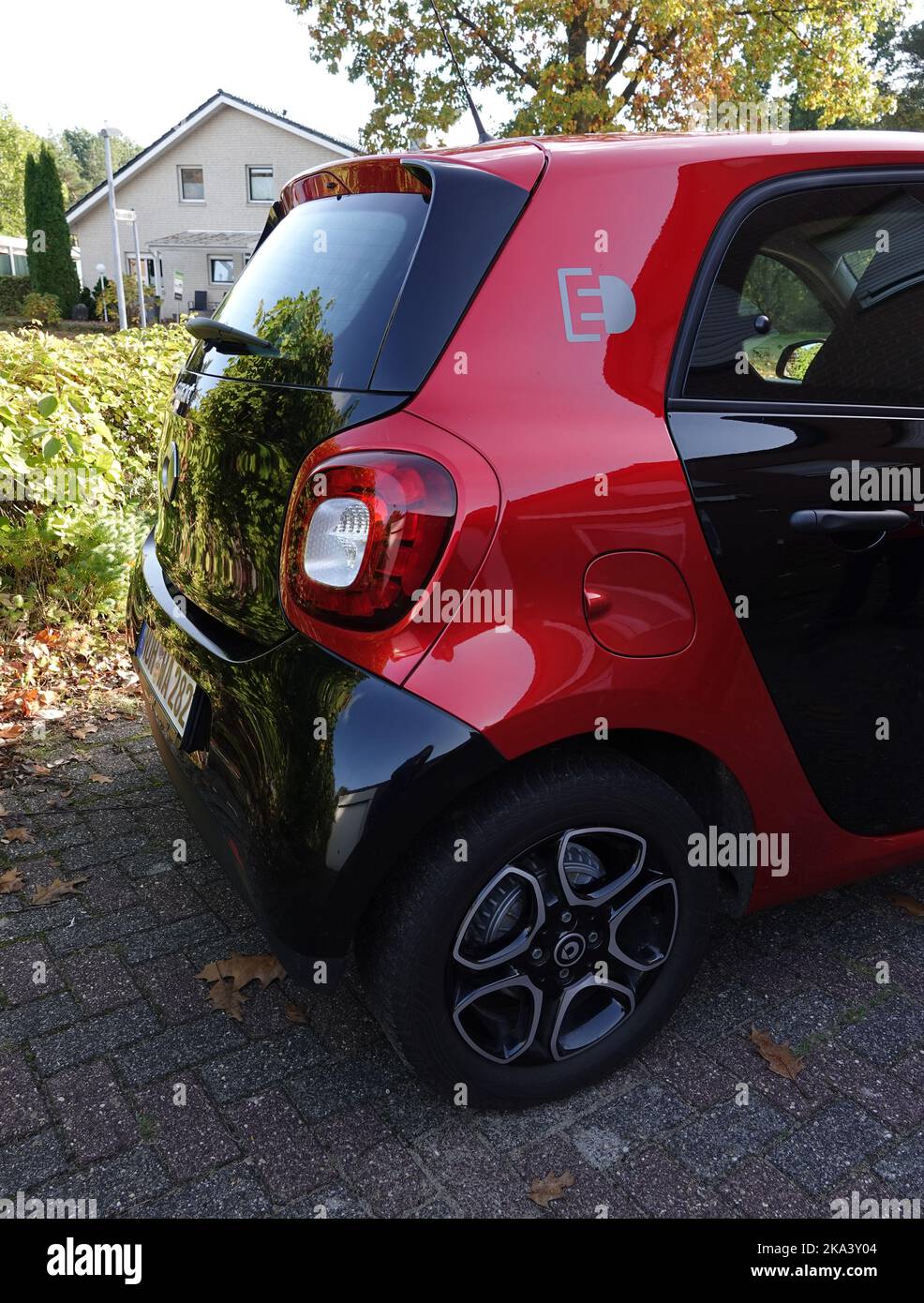 Itterbeck, Germany - Oct 16 2022 Rear part with logo of a Smart ForFour ...