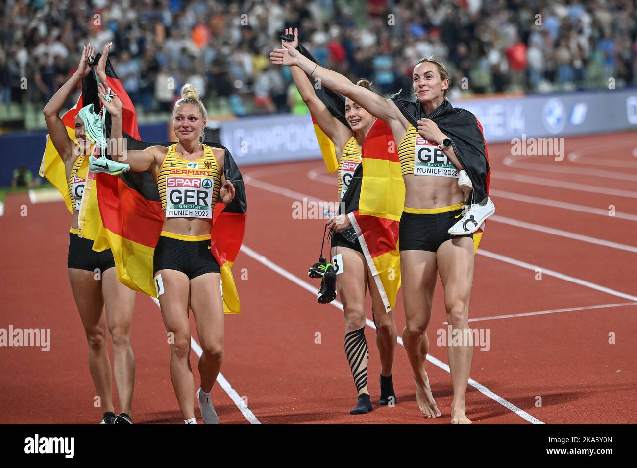 Germany: 4x100 relay race women Gold Medal (Gina Luckenkemper, Rebekka ...