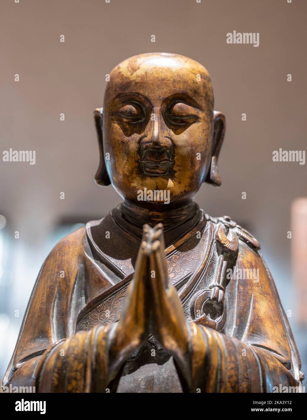 Gilt bronze figure of ananda hi-res stock photography and images - Alamy