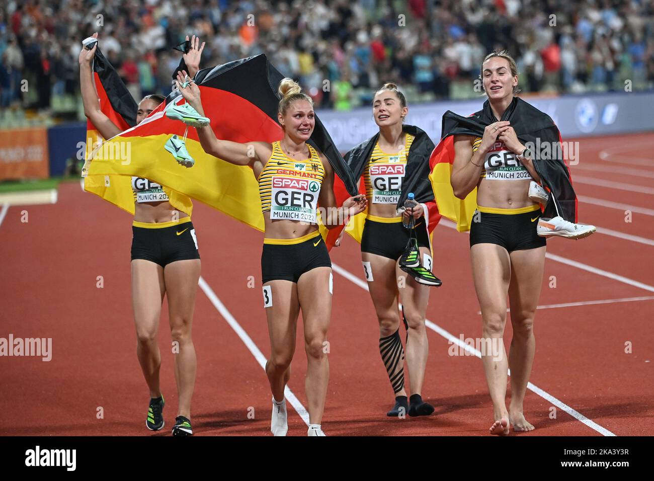 Germany: 4x100 relay race women Gold Medal (Gina Luckenkemper, Rebekka ...
