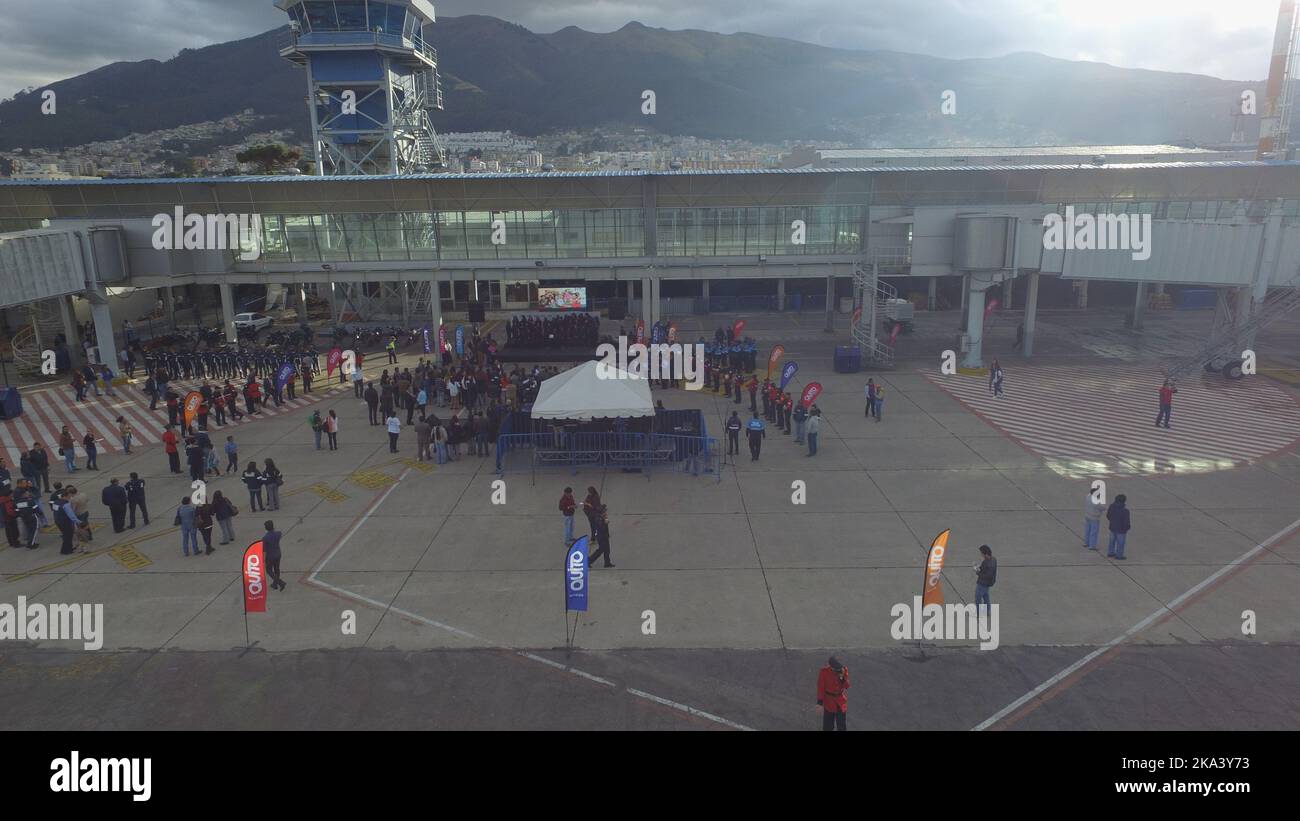 Aerial drone photos of a gathering concert Stock Photo - Alamy