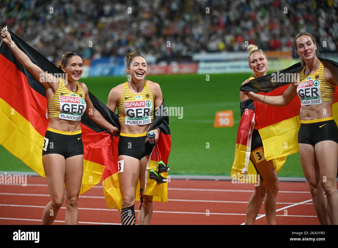 Germany: 4x100 relay race women Gold Medal (Gina Luckenkemper, Rebekka ...