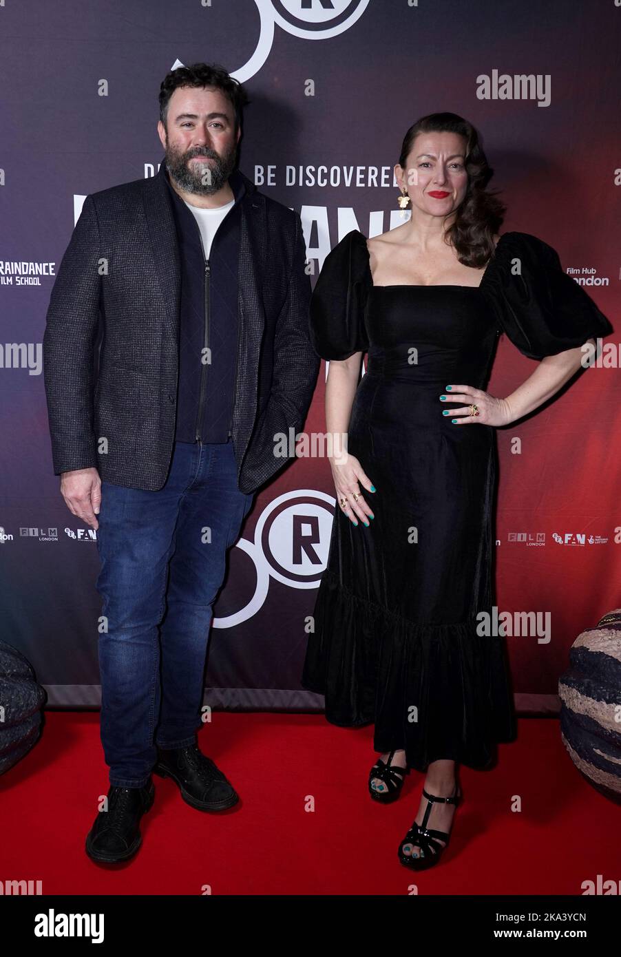 Celyn Jones and Jo Hartley attending the world premiere of Swede ...