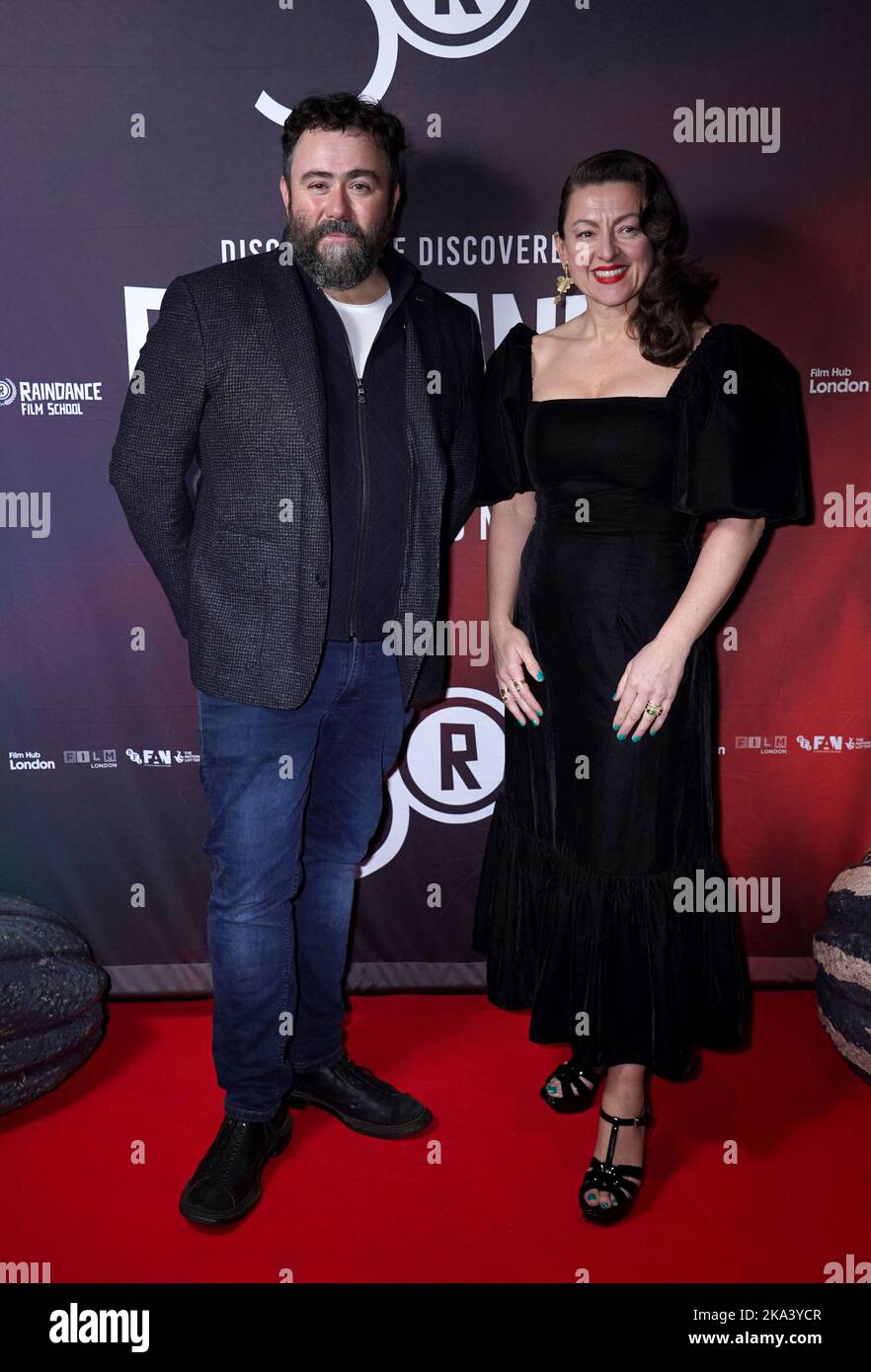 Celyn Jones and Jo Hartley attending the world premiere of Swede ...