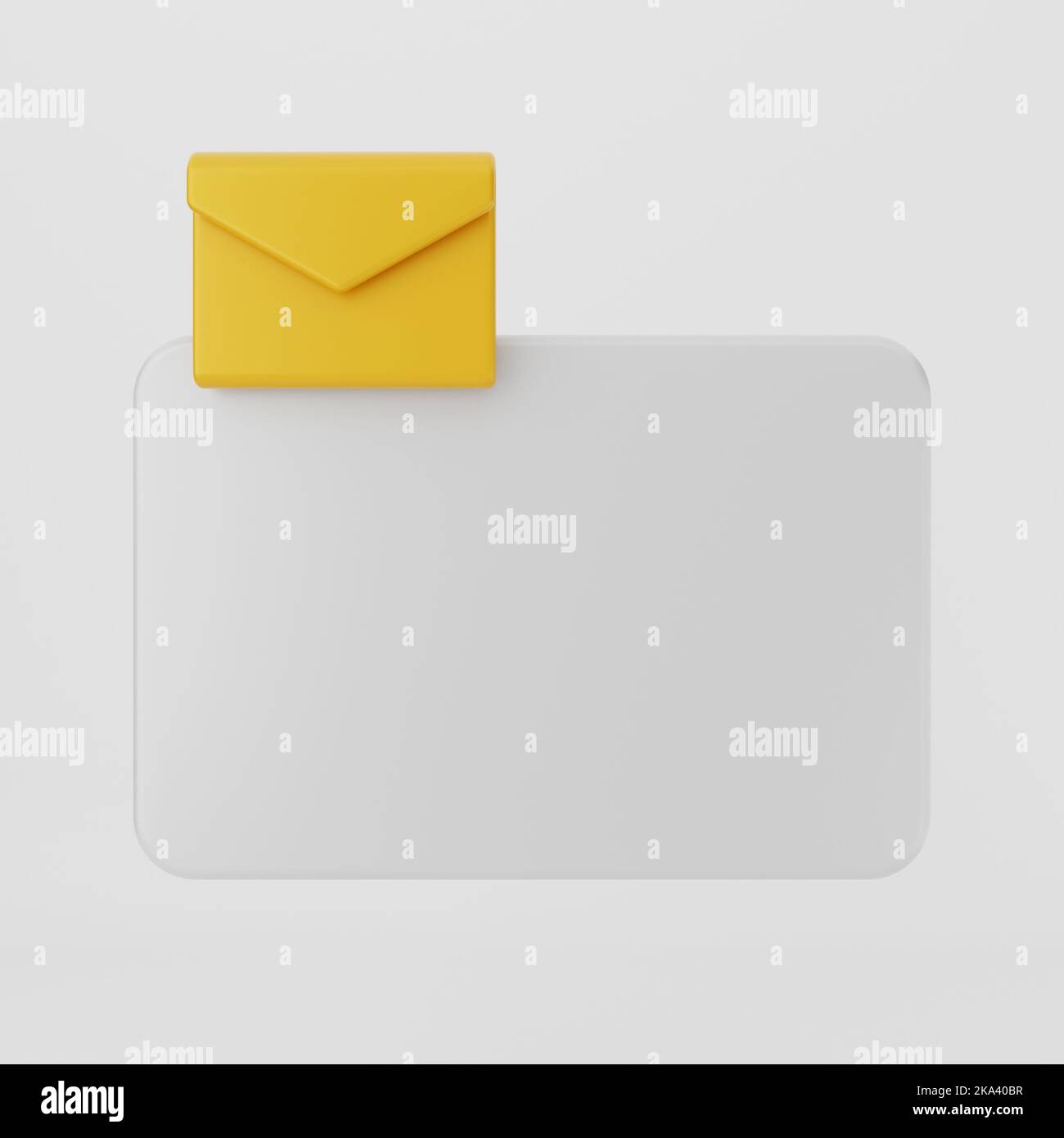 An illustration of an email icon on a gray background Stock Photo - Alamy