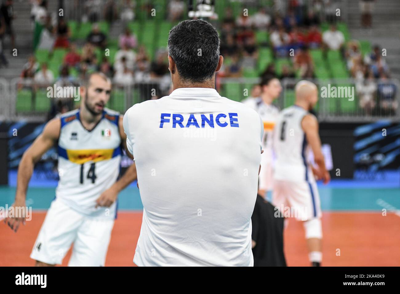 Andrea Giani (France head coach) against Italy . Volleyball World ...