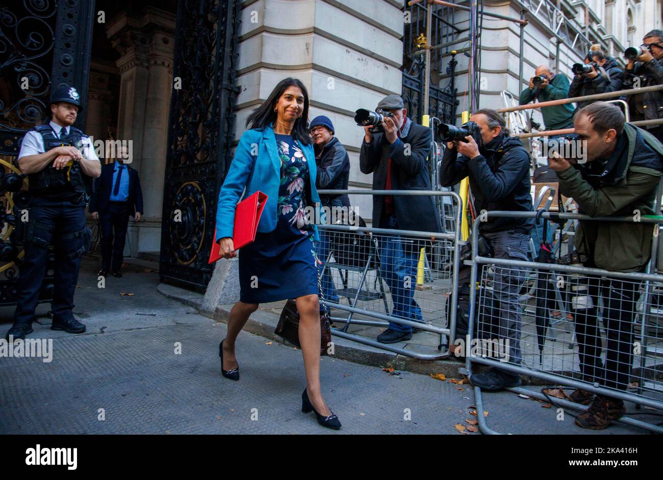Home Secretary, Suella Braverman, arrives for a Cabinet meeting. Rishi ...