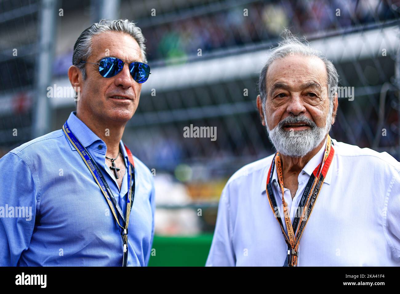 MEXICO City, Mexico. , . (L) Mexican businessmen Carlos Slim Domit and ...