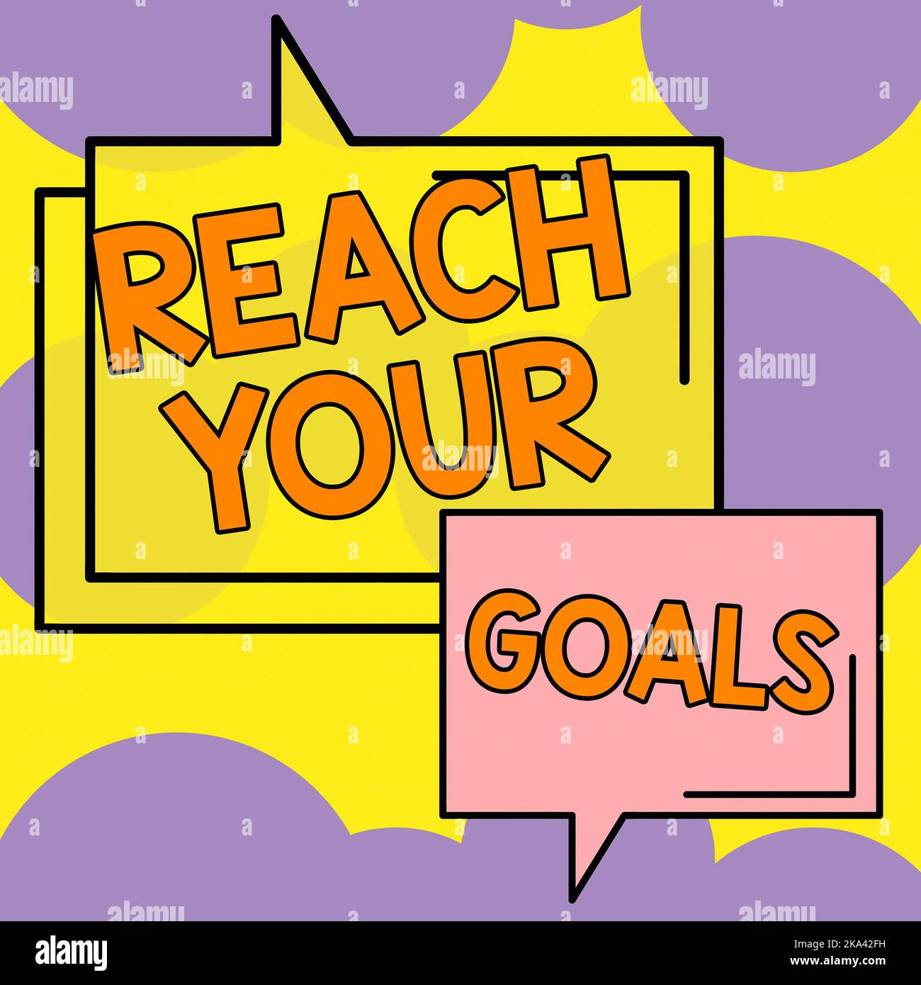 Text showing inspiration Reach Your Goals, Business overview Business ...