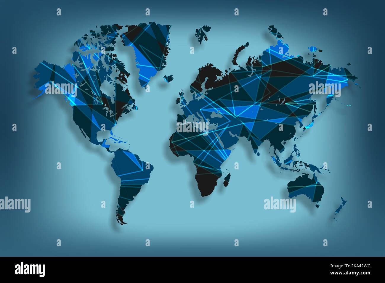 Digital World Map Wallpaper