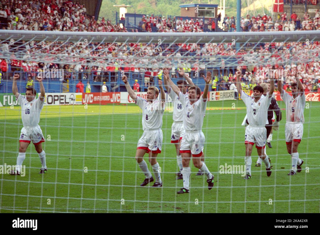 Croatia v Denmark, Euro96 Stock Photo - Alamy