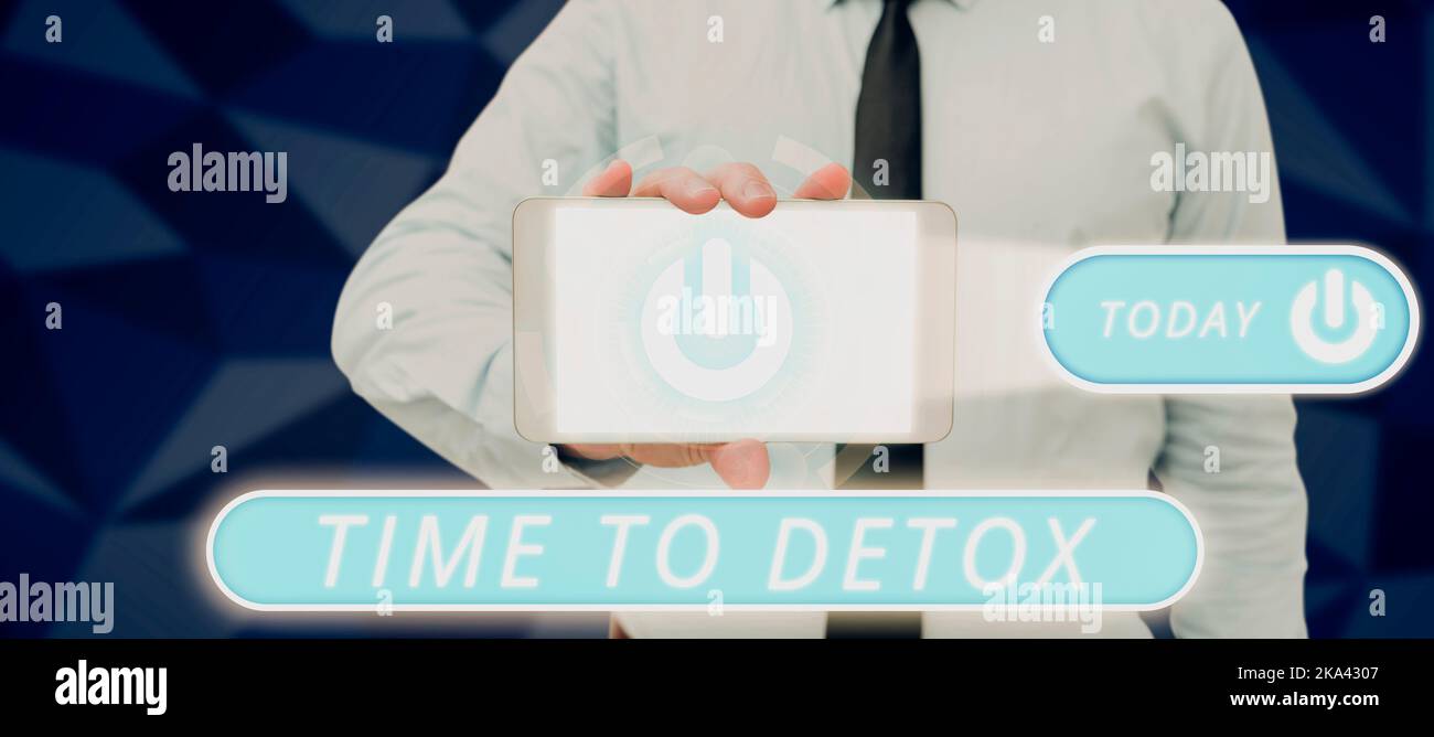 Text sign showing Time To Detox, Internet Concept business review ...