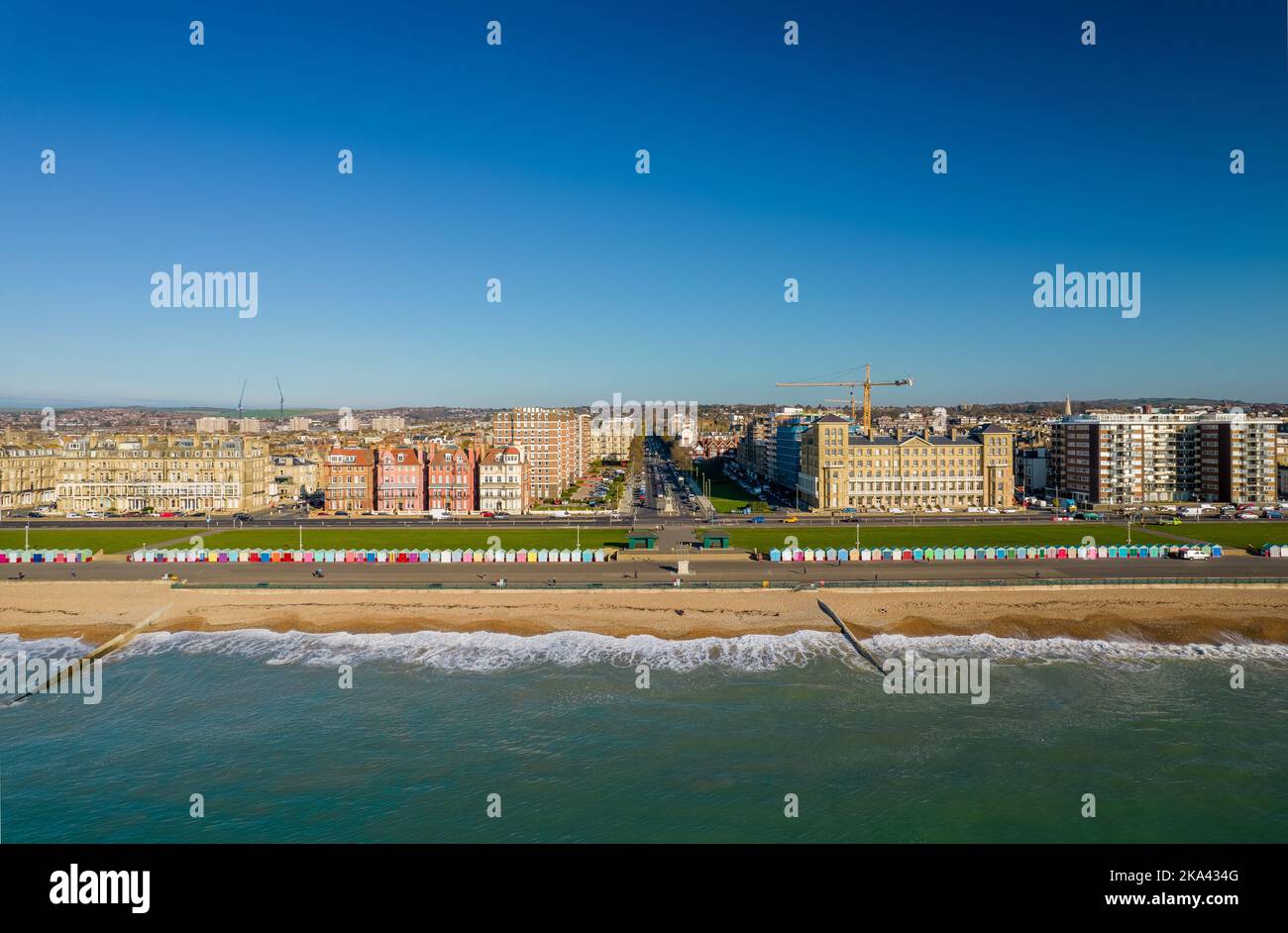 An aerial view of the town of Brighton and Hove Lawns Stock Photo - Alamy