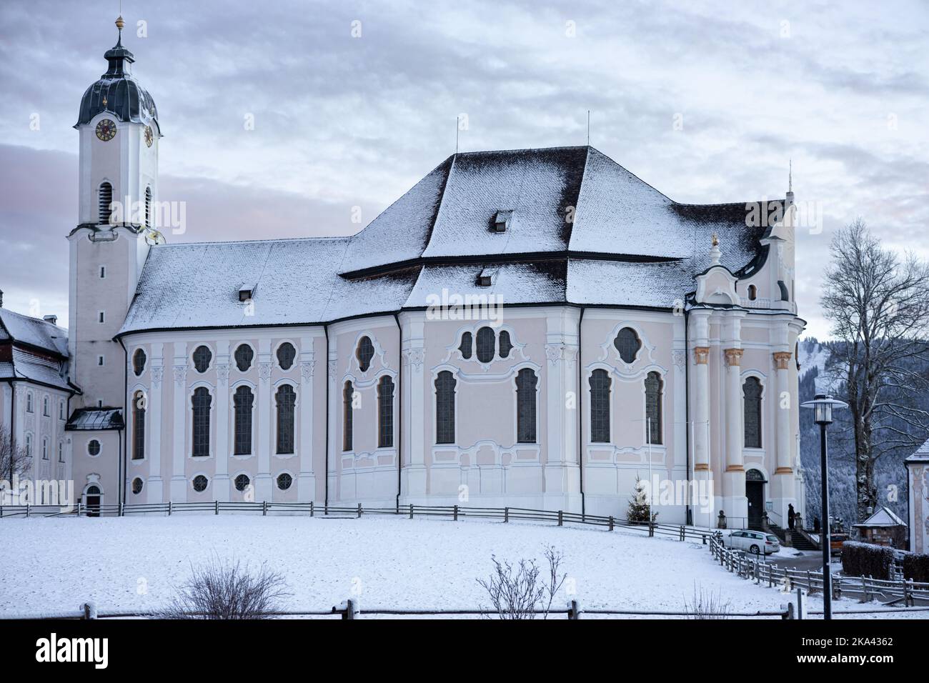 The Pilgrimage Church of Wies rococo church in Bavaria, Germany in ...