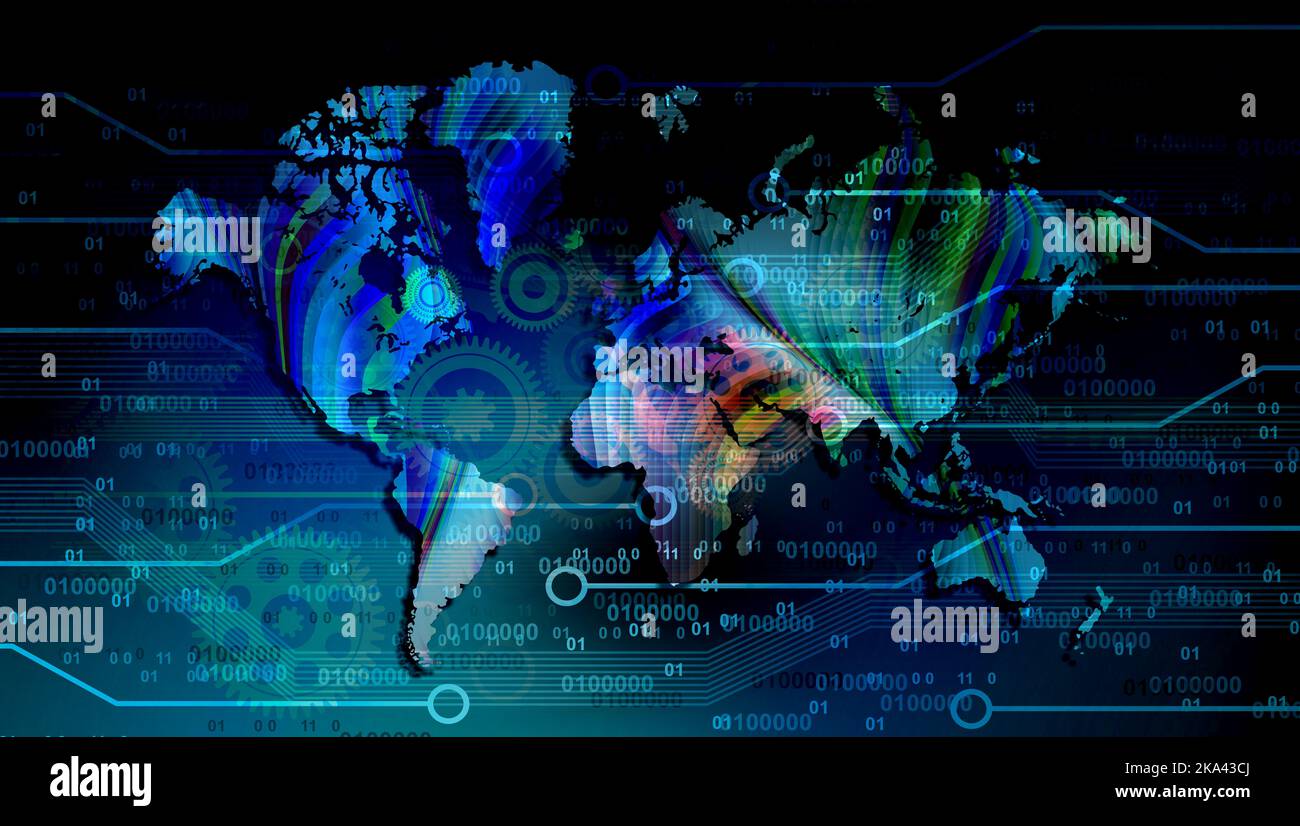 High speed. world map abstract technology background concept.Speed ...
