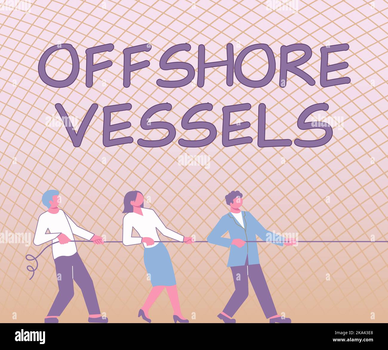 Conceptual display Offshore Vessels, Business concept kind of learning ...