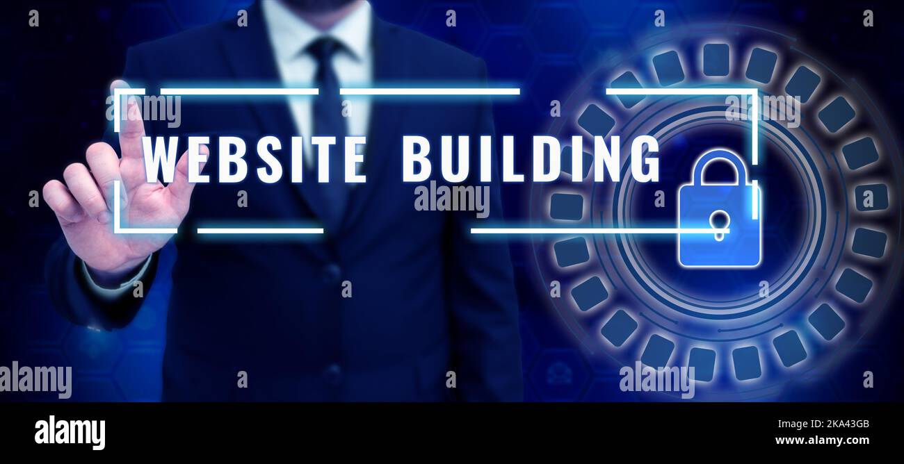 Text caption presenting Website Building, Concept meaning site is ...