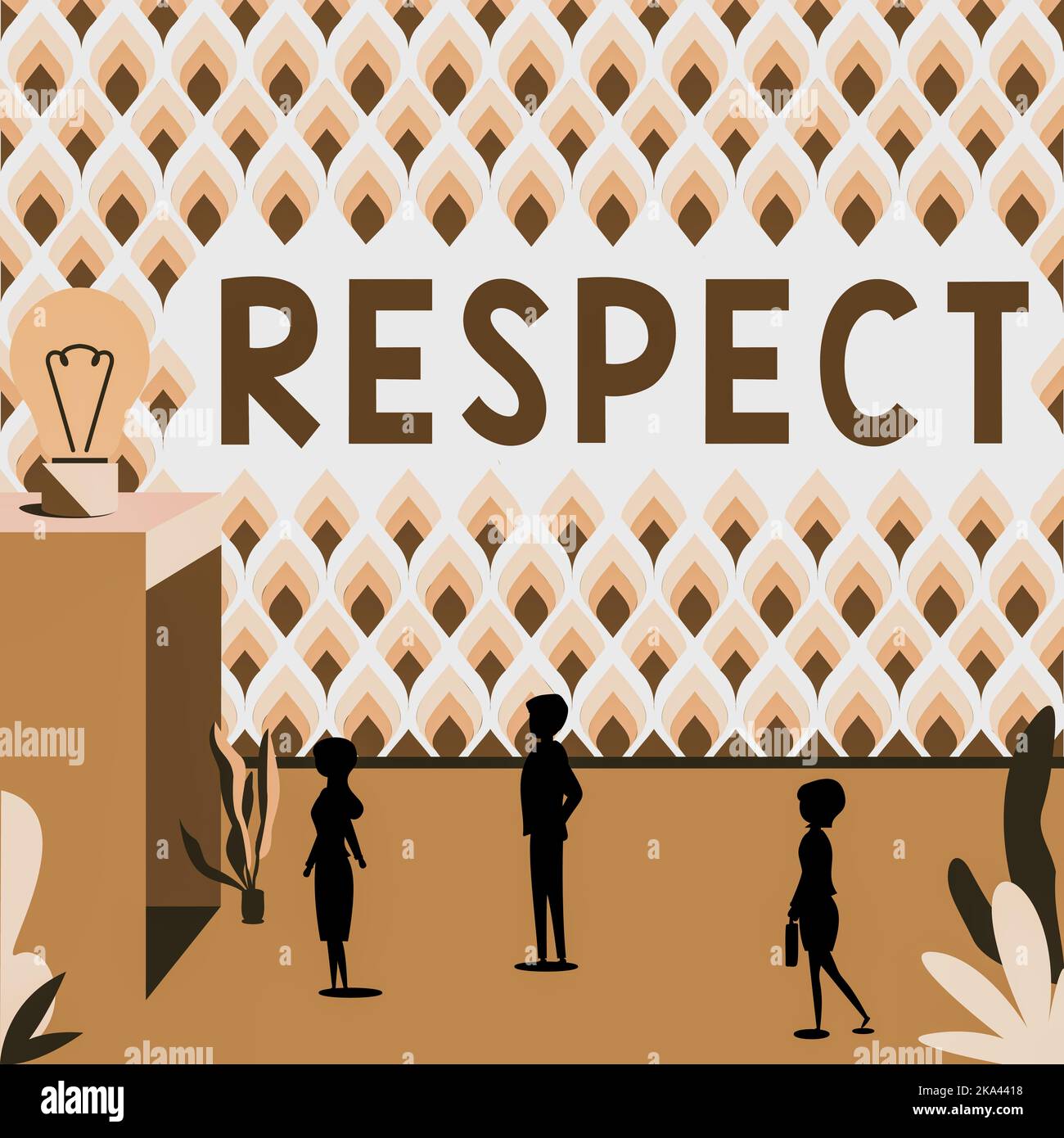 Sign displaying Respect, Word for feeling of deep admiration or ...